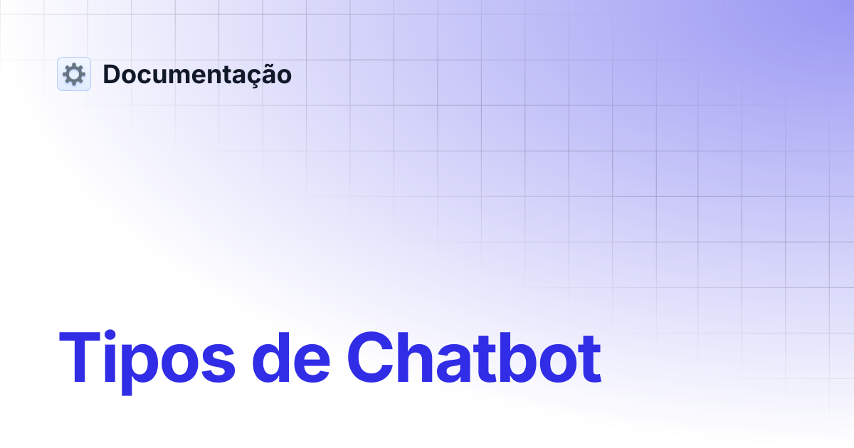 Tipos de Chatbot | Guias | Documentação